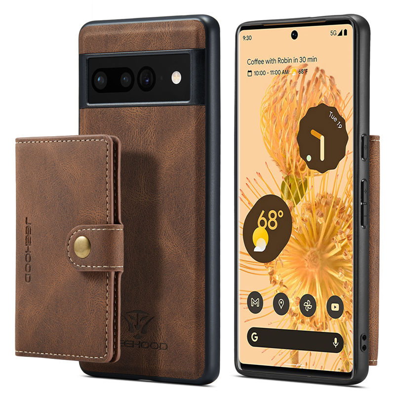 JEEHOOD Google Pixel 7 Pro 2-in-1 Magnetic Wallet Case