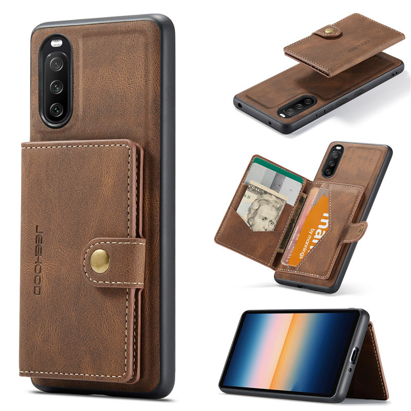JEEHOOD Sony Xperia 10 III Case - JEEHOOD Wallet Case Cover